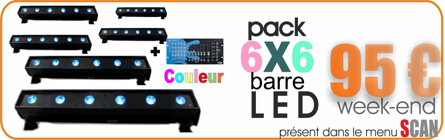 Pack 6x6 Barre LED - Mister BOX SON